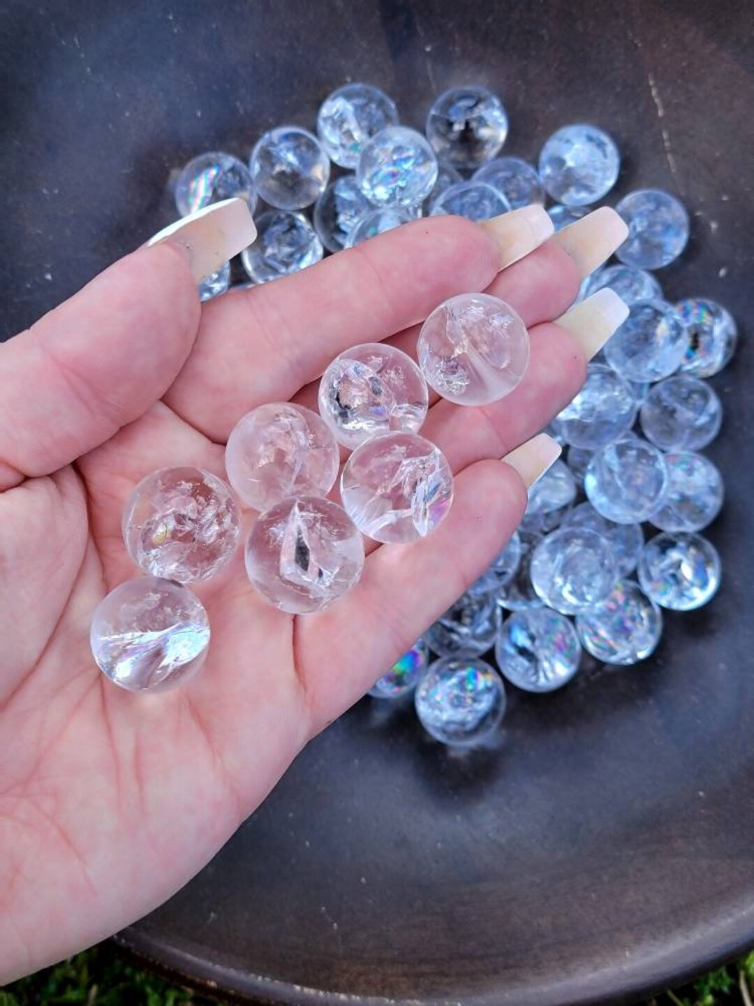 Clear Quartz Crystal Mini Sphere | Clear Quartz Crystals | Healing ...