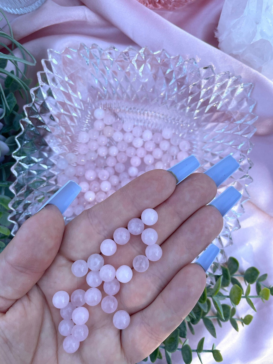 Rose Quartz Micro Sphere, Quartz Orb, Healing Crystals & Stones ...