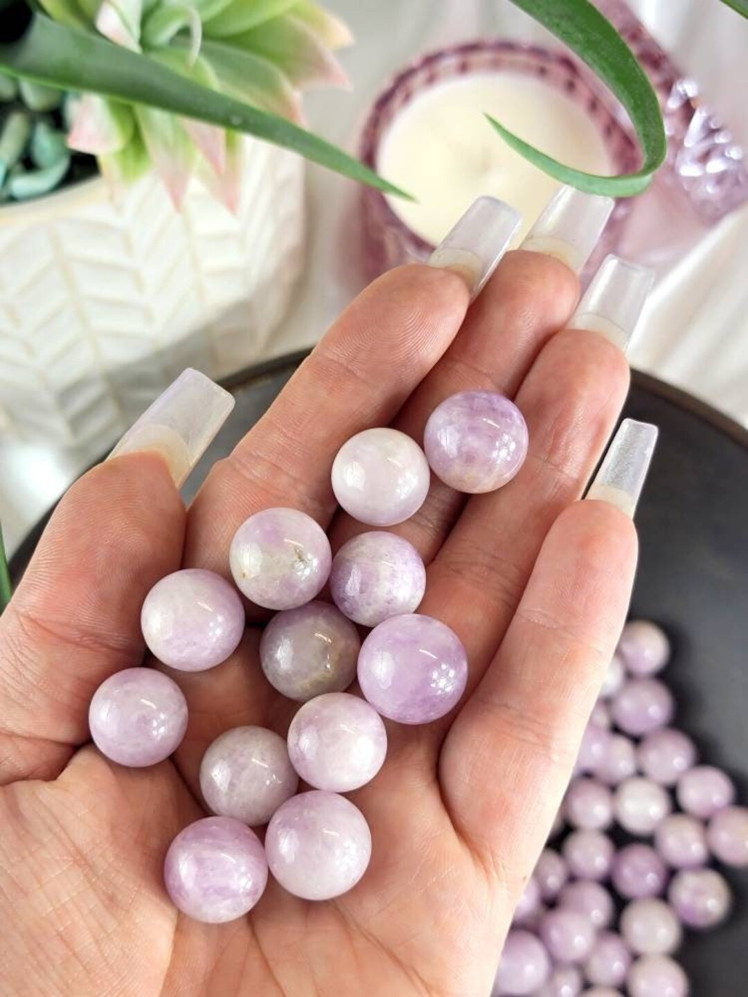 Kunzite Mini Sphere, Kunzite Crystal Orb, Spiritual Gifts for Her ...