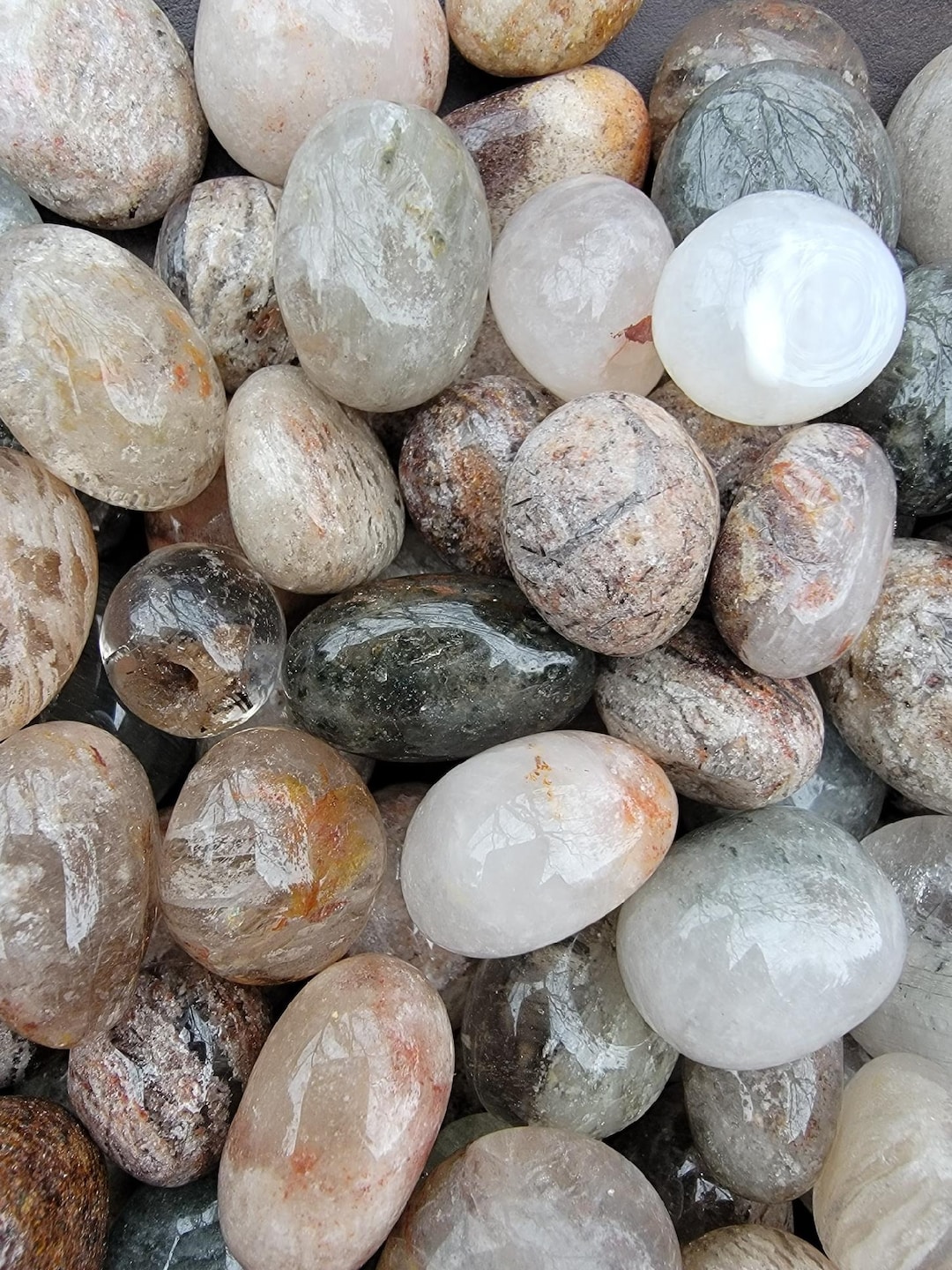 Thousand Layer Quartz Crystal Polished Tumbled Stones - Etsy