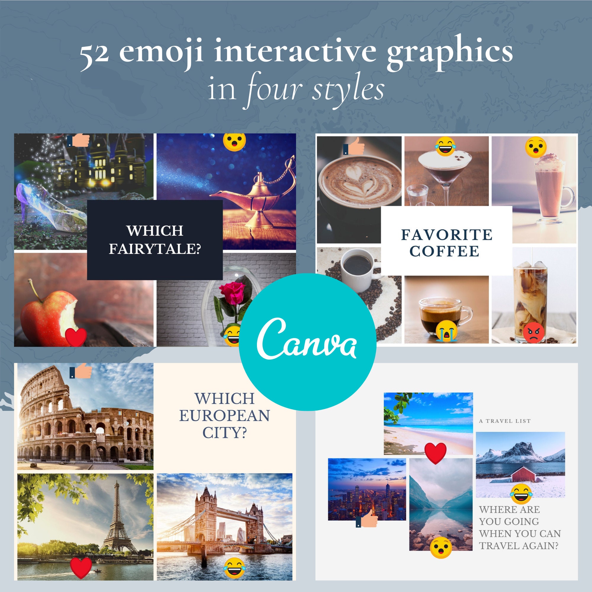 52 Emoji Interactive Canva Graphics to Help Authors Grow Their Social ...