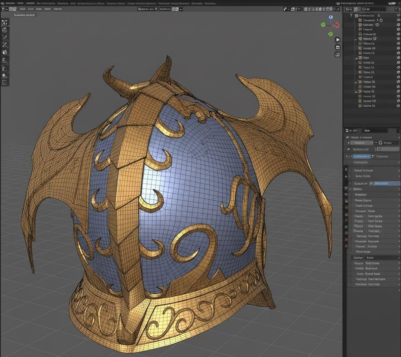 Dragon Deity Knight Helmet 3D Model – Fantasy Paladin Armor STL File ...