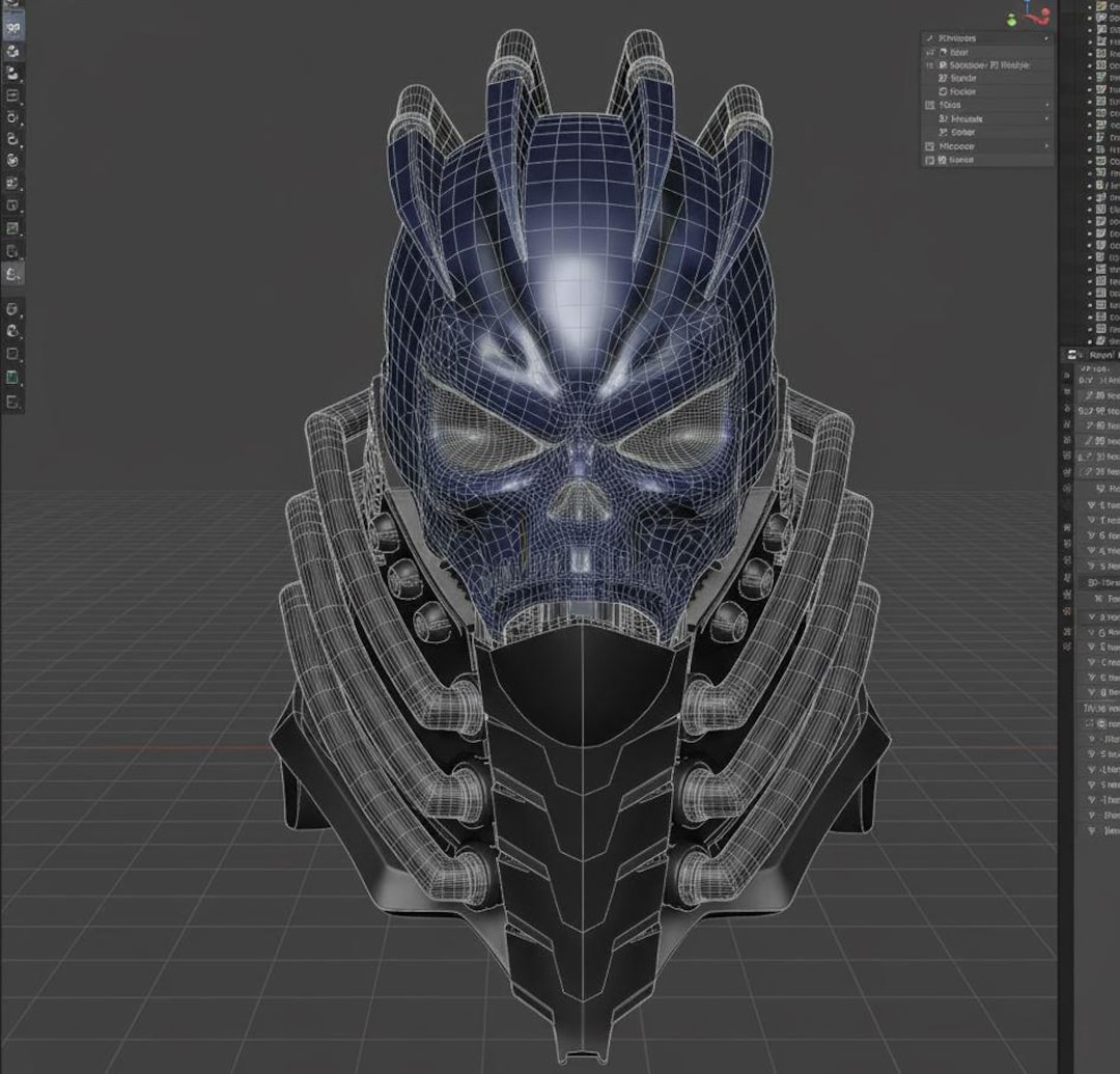 Dark Overlord Helmet 3D Model – Sci-fi Villain Mask STL File for ...