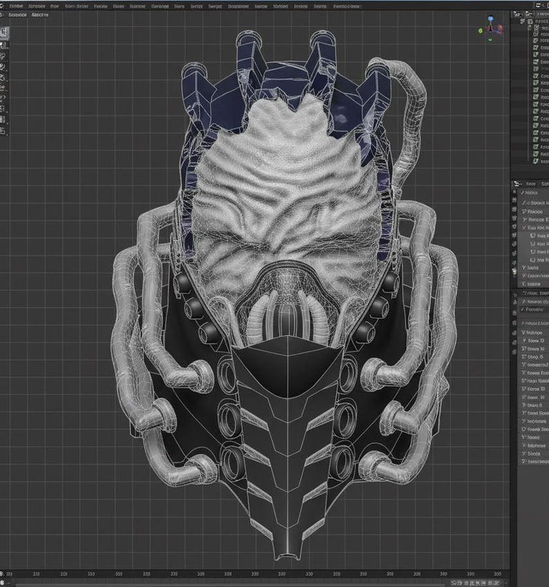 Dark Overlord Helmet 3D Model – Sci-fi Villain Mask STL File for ...