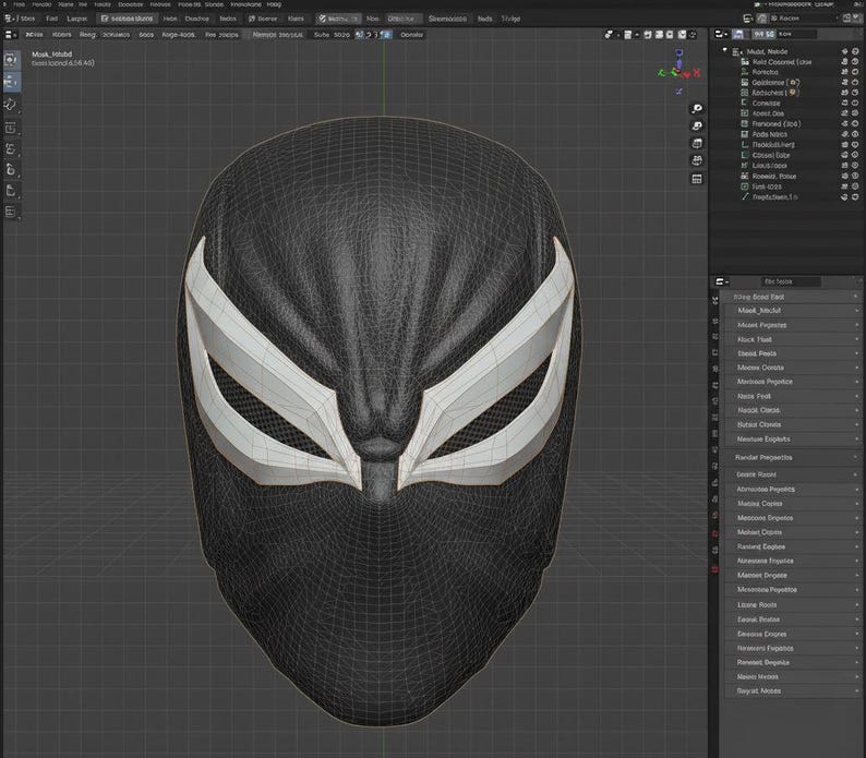Tactical Symbiote Mask 3D Model – Sci-fi Soldier Helmet STL File for ...