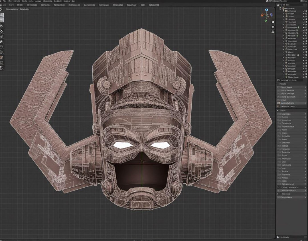Cosmic Devourer Helmet 3D Model – Celestial Titan Armor STL File for ...