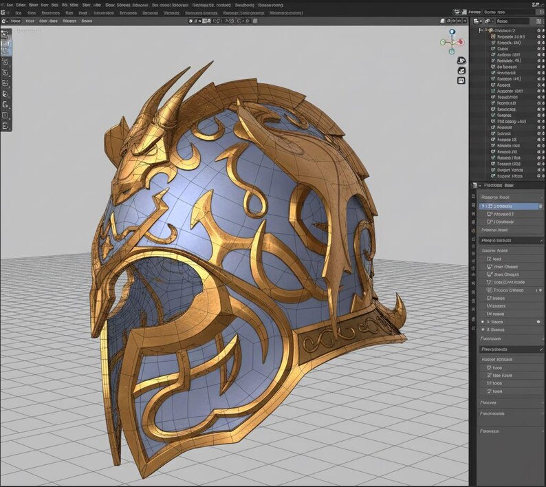 Dragon Deity Knight Helmet 3D Model – Fantasy Paladin Armor STL File ...