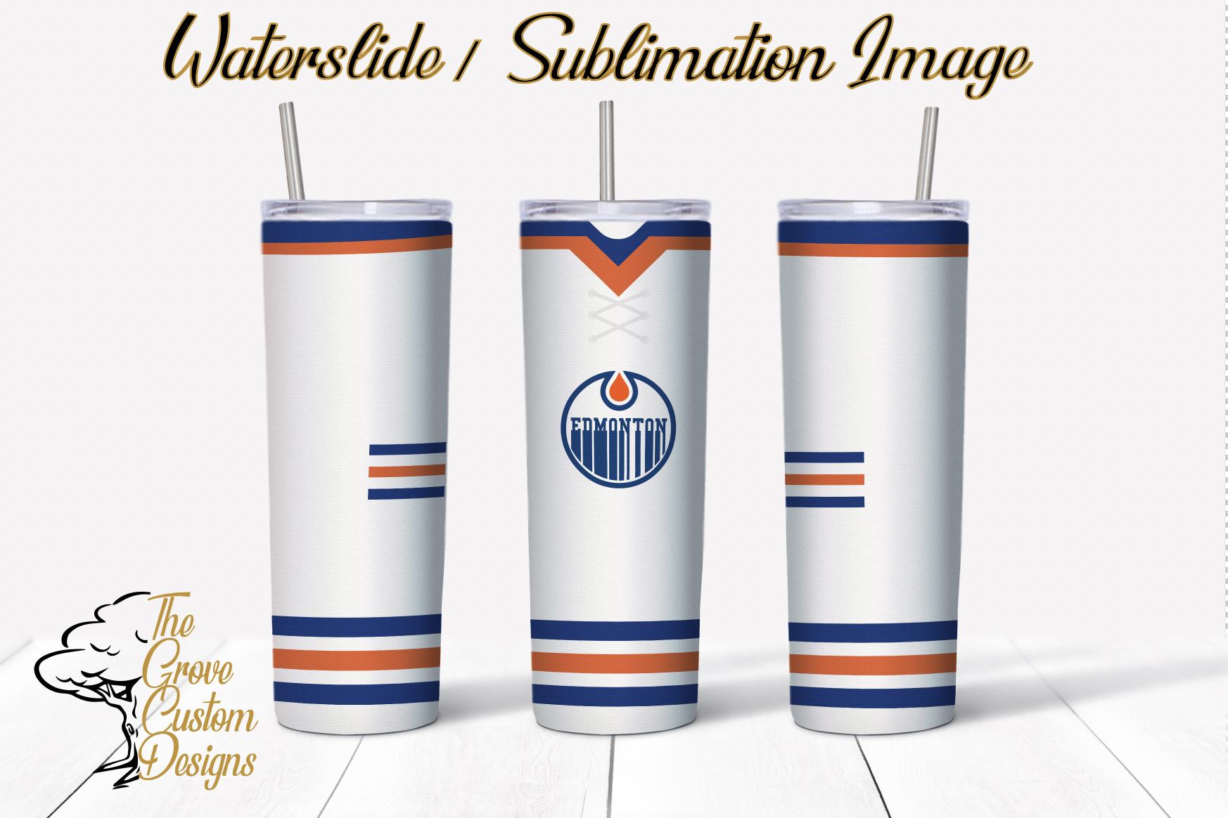 Edmonton Oilers *BUNDLE*, Water Slide, Template for Sublimation, 20 Oz ...