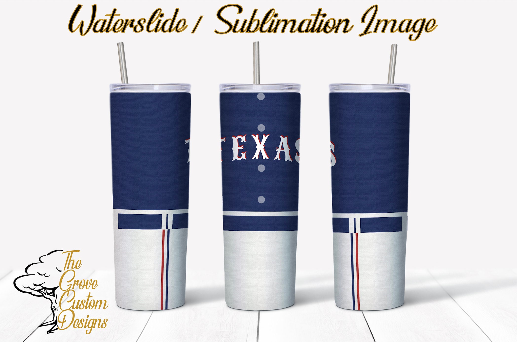 Texas Rangers **BUNDLE** , Water Slide, Template for Sublimation, 20 Oz ...