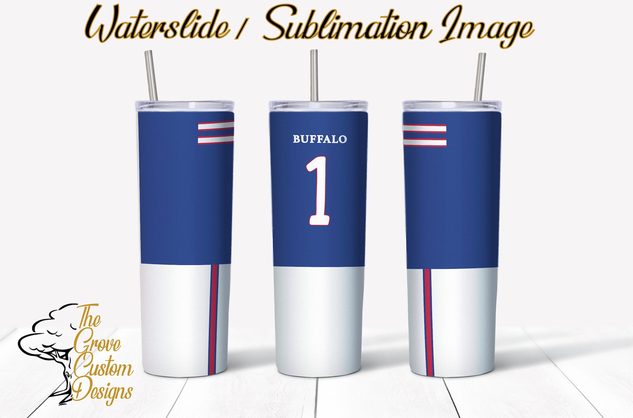 Buffalo Bills **BUNDLE** , Water Slide, Template for Sublimation, 20 Oz ...