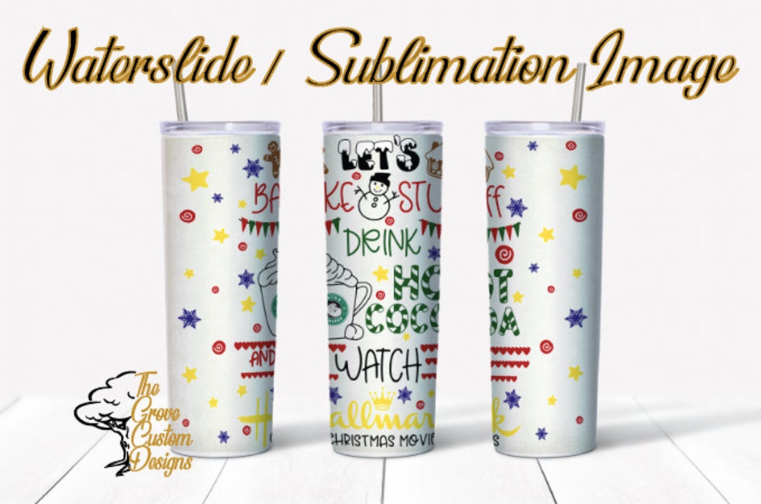 Hallmark Christmas Watching Water Slide, Template for Sublimation, 20 ...