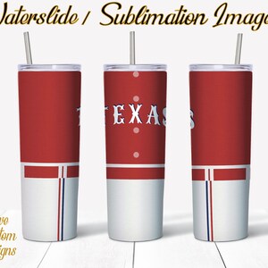 Texas Rangers **BUNDLE** , Water Slide, Template for Sublimation, 20 Oz ...
