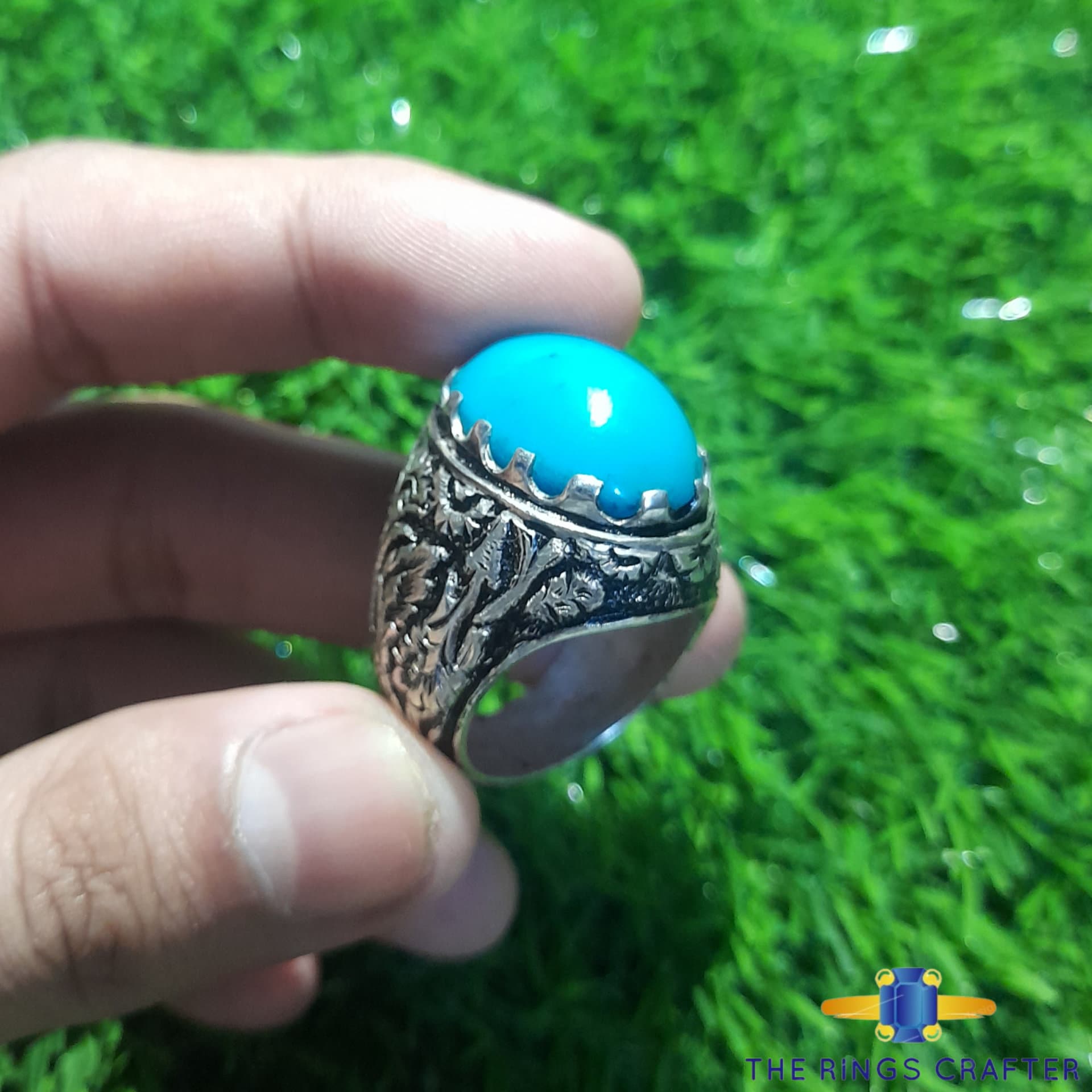 Natural Old Nishapuri Feroza Turquoise Stone Ring Real Feroza Without ...