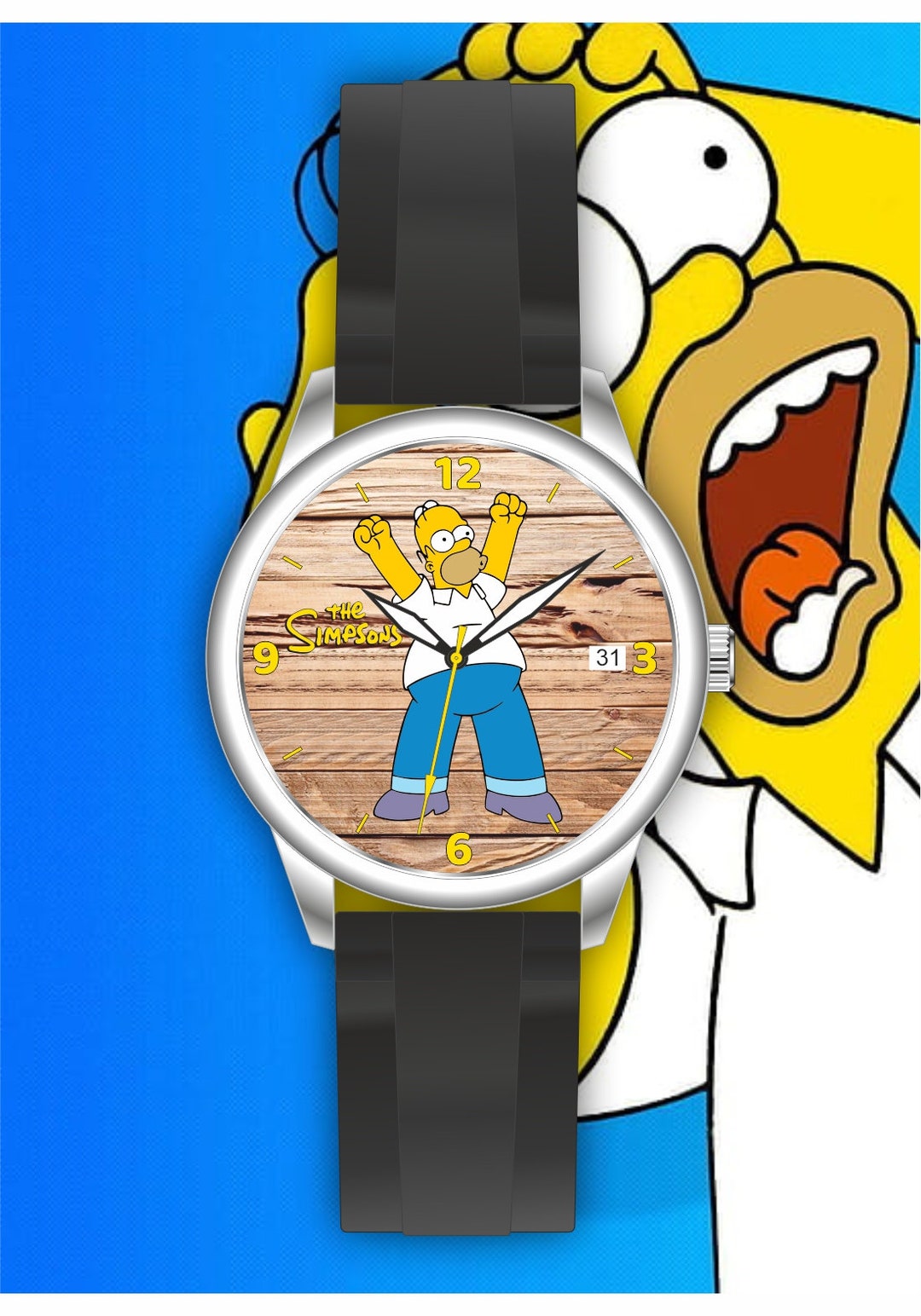 Wristwatch Homer Simpson Ø40mm Wristwatch Made in Germany Wristwatch ...