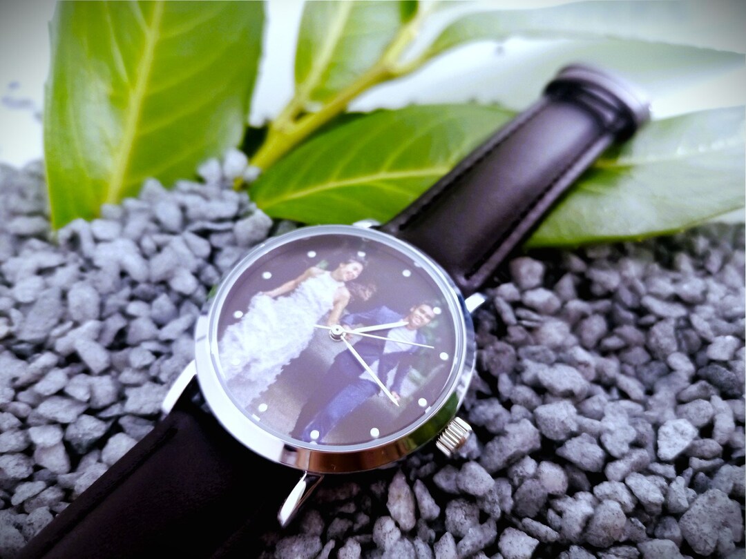Uhr mit Foto personalisiert Ø36mm Damenuhr Silber Bild Foto-Geschenk ...