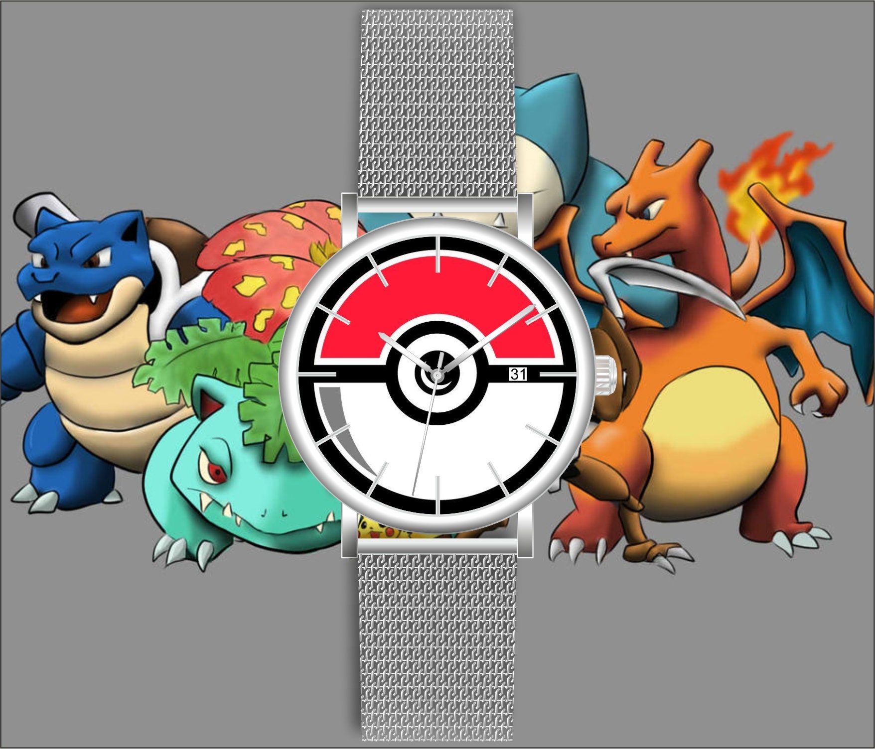 Pokemon Pokeball Watch Ø40mm Wristwatch Made in Germany Wristwatch Men ...