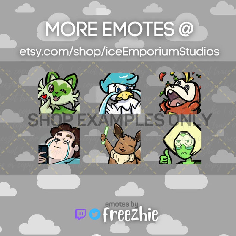 Pokémon Emotes for New GEN Scarlet/violet Starters | Fuecoco Hype ...