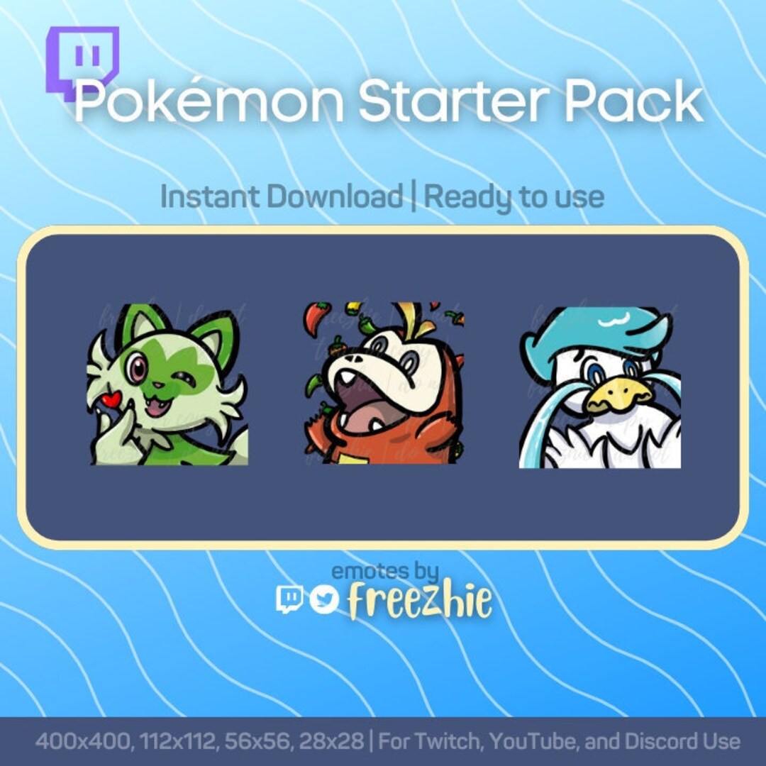 Pokemon Scarlet Violet Emote Starter Pack | Twitch Emote | Discord ...
