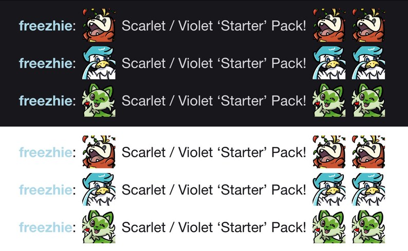 Pokémon Emotes for New GEN Scarlet/violet Starters | Quaxly Cry ...