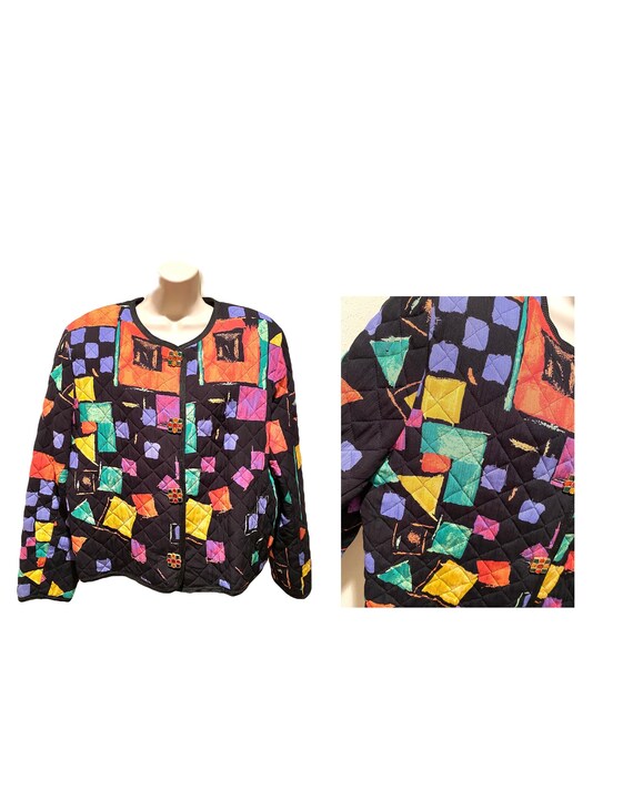 vintage multicolor art jacket - Gem