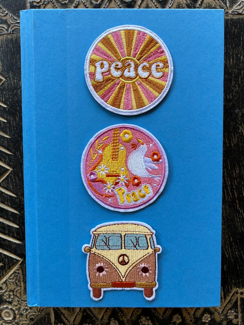 Hippie Patches, Peace, Love, Rainbows, Flower Power, 1960s Themed - Etsy