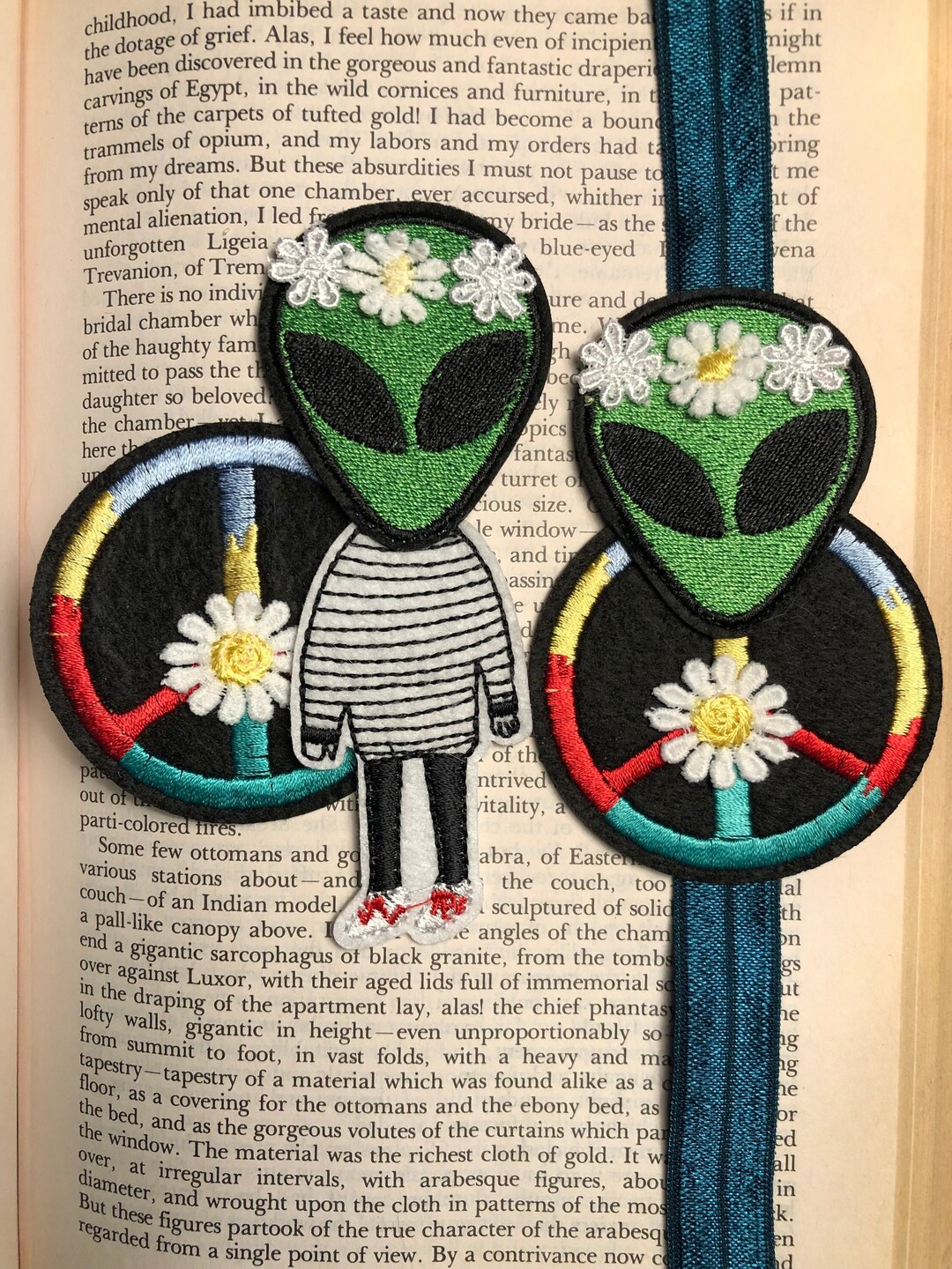 Choice of UFO Alien Bookmarks Patches or Ornaments - Etsy
