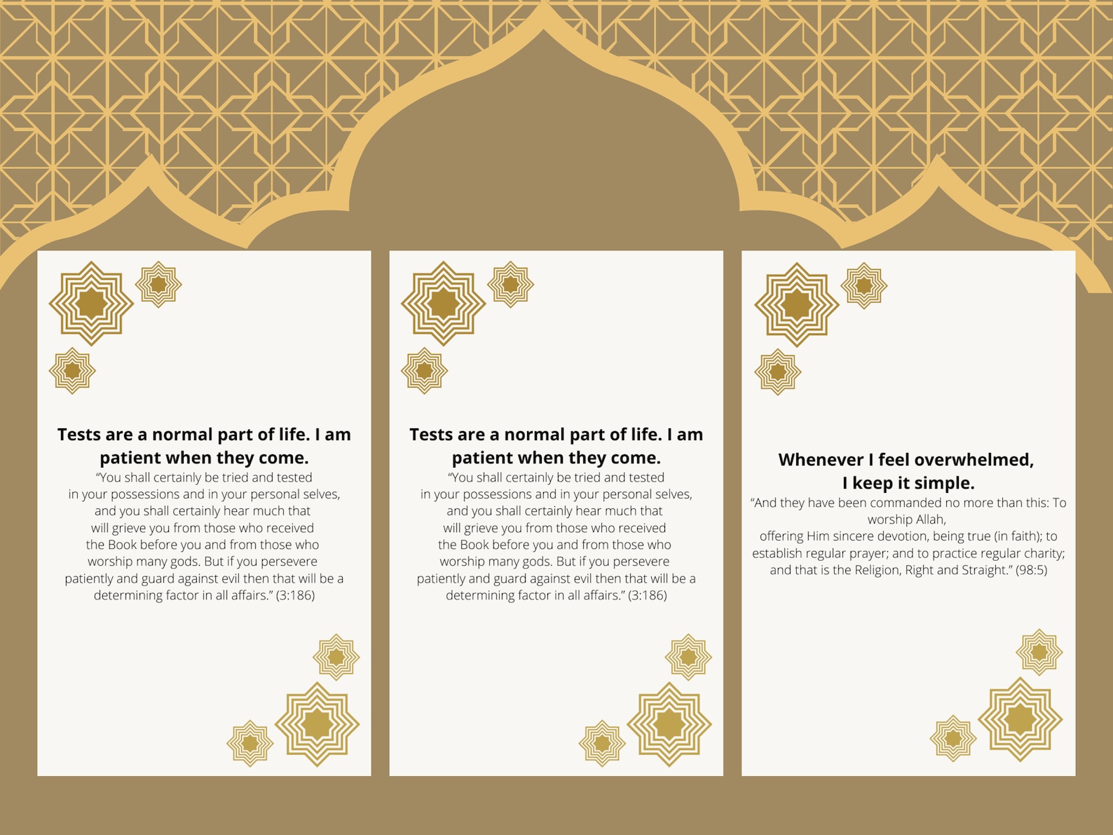 Muslim Affirmation Cards | Islamic Reminders | Islamic Gift | Islamic ...