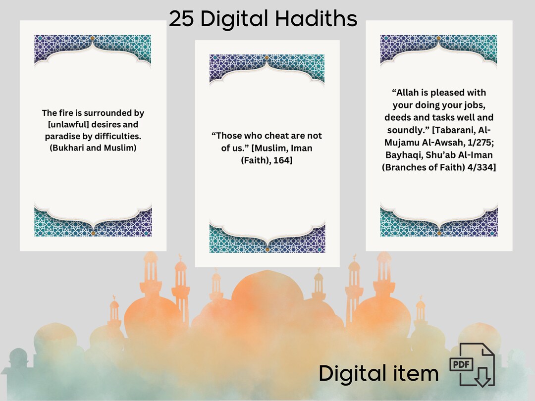 25 Islamic Digital Hadiths| Islamic Reminders | Islamic Gift | Islamic ...
