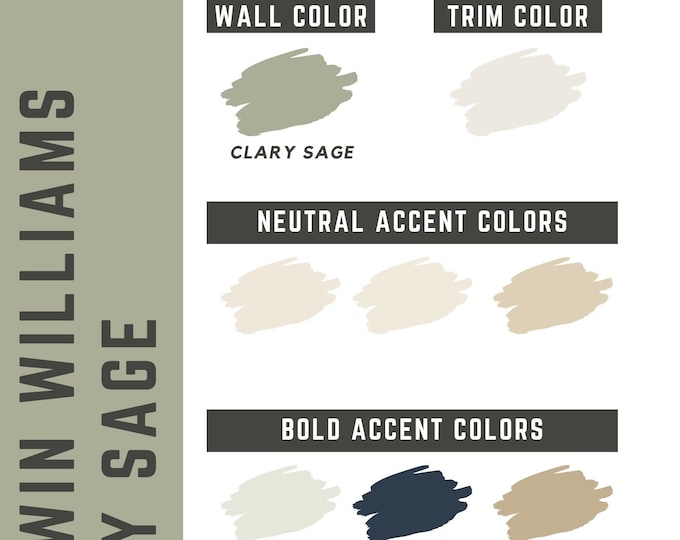 Sherwin Williams Clary Sage Palette, Sage Green Color Palette ...