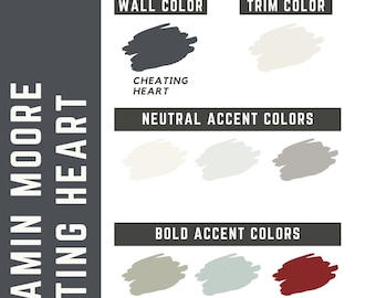 Cheating Heart by Benjamin Moore Whole Home Color Palette - Interior ...