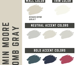 Edgecomb Gray by Benjamin Moore Whole Home Paint Palette - Interior ...