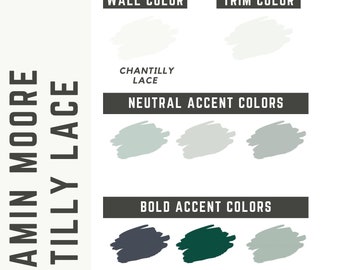 Chantilly Lace by Benjamin Moore Whole Home Color Palette - Interior ...