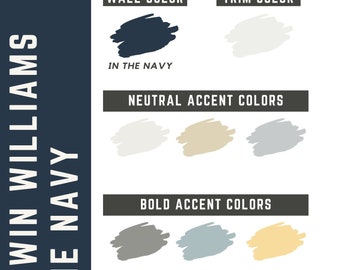 Sherwin Williams IN THE NAVY Color Palette, Sherwin Williams Navy Blue ...