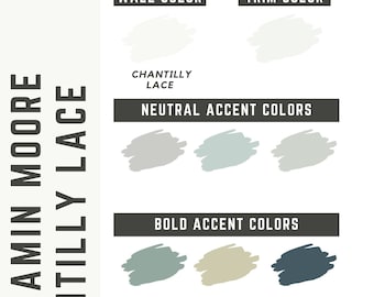 Chantilly Lace by Benjamin Moore Whole Home Color Palette - Interior ...