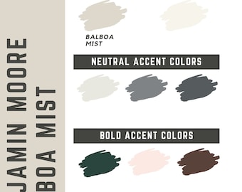 Balboa Mist by Benjamin Moore Whole Home Color Palette - Interior Paint ...