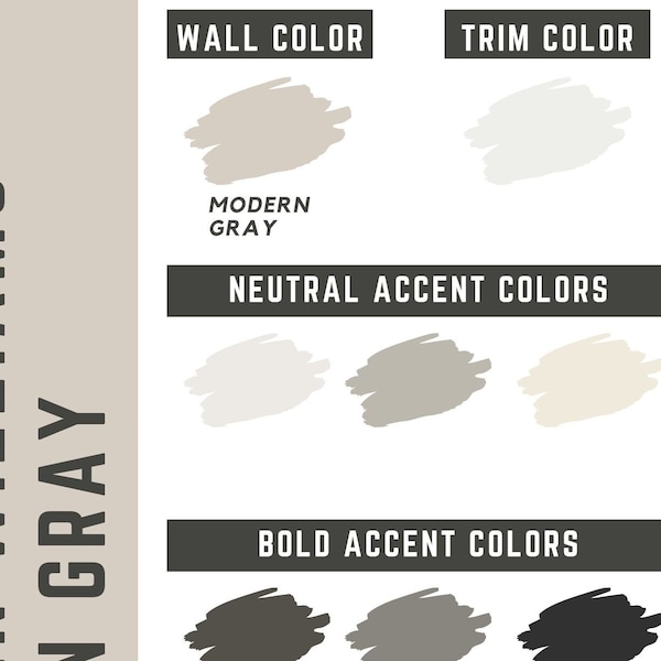 Worldly Gray Sherwin Williams Whole Home Color Palette Interior Paint ...
