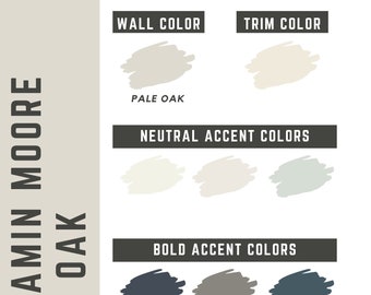 Pale Oak by Benjamin Moore Whole Home Color Palette - Interior Paint ...