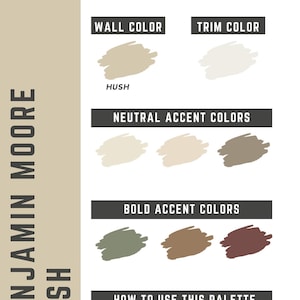 Hush Benjamin Moore Whole Home Color Palette - Interior Paint Palette ...