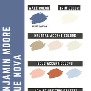 Blue Nova Benjamin Moore Whole Home Color Palette - Interior Paint ...
