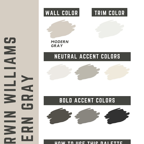 Warm Grays Paint Palette - Etsy