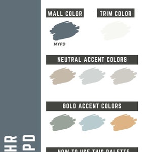 Behr NYPD Whole Home Color Palette - Interior Paint Palette - Etsy