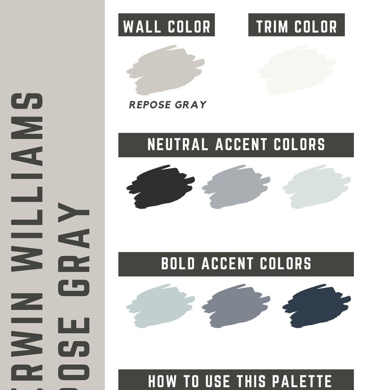 Repose Gray Color Palette - Etsy