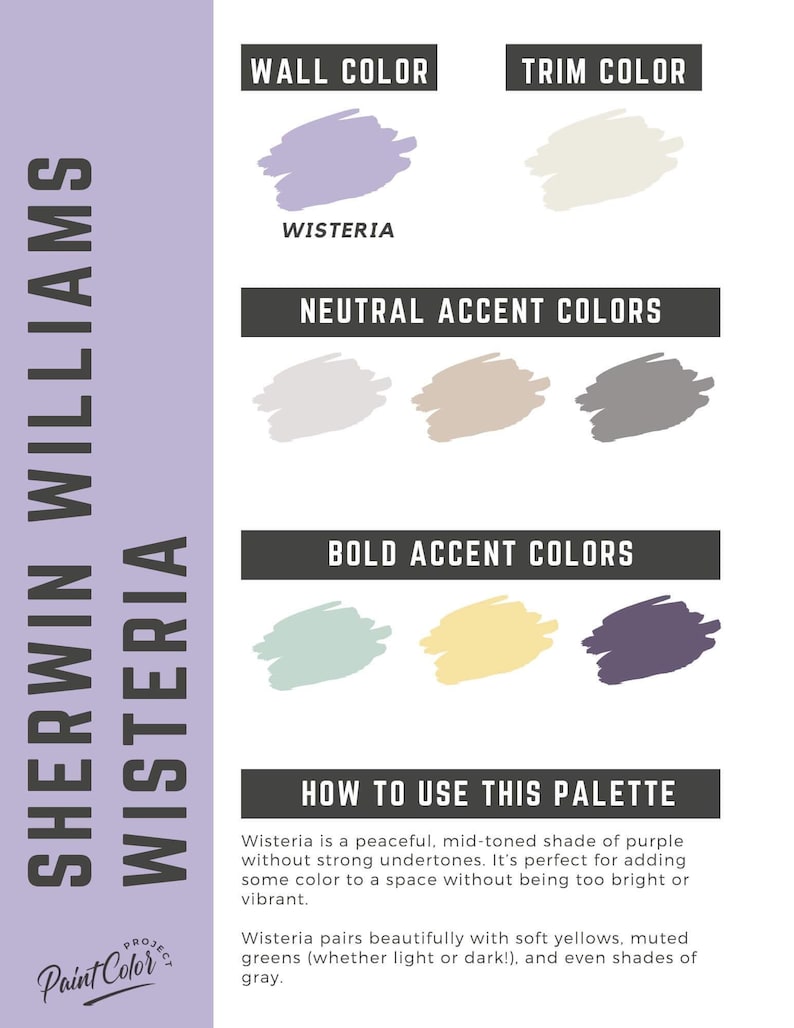Wisteria Sherwin Williams Whole Home Color Palette - Interior Paint ...