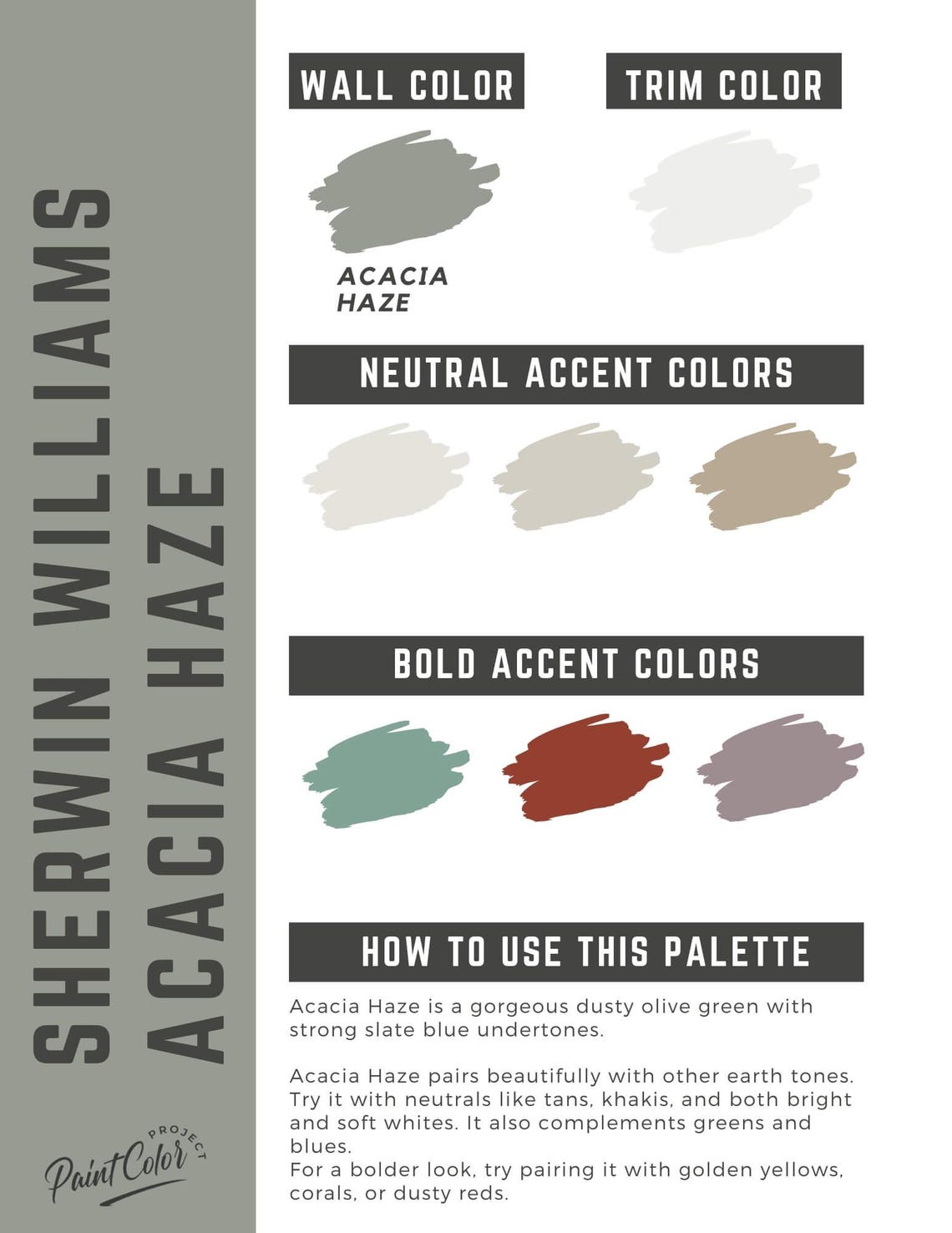Acacia Haze Sherwin Williams Whole Home Color Palette - Interior Paint ...