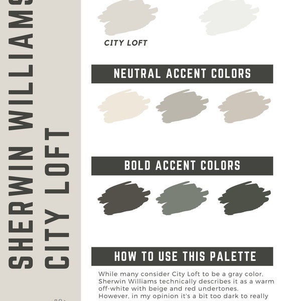 Sherwin Williams City Loft Color - Etsy