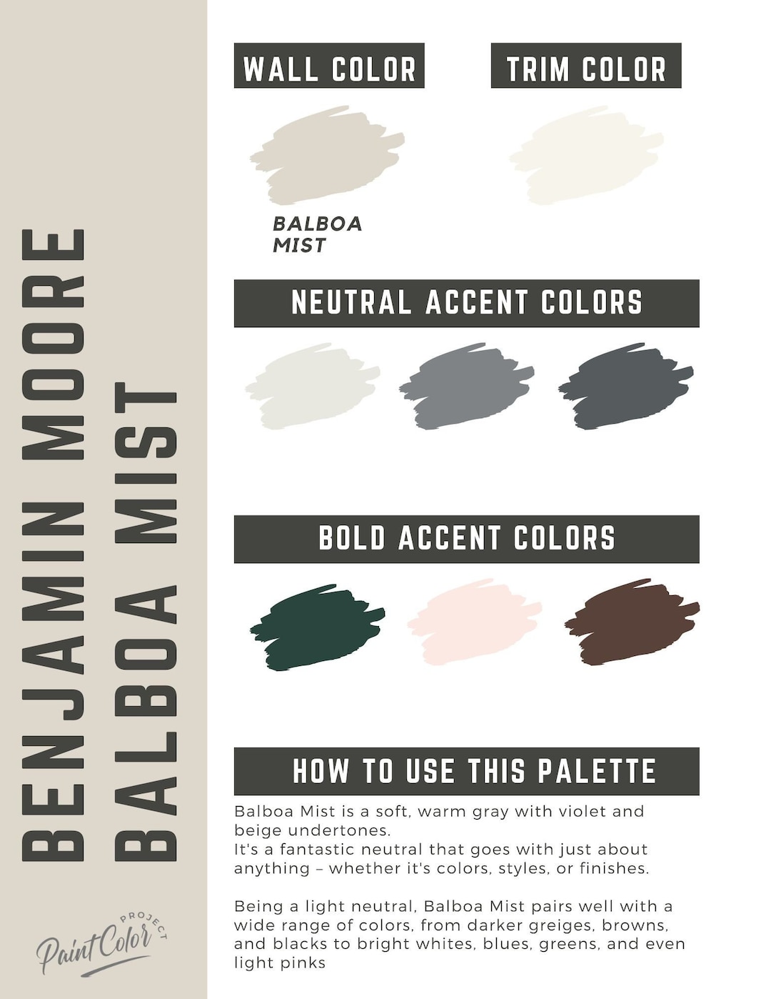 Balboa Mist Benjamin Moore Whole Home Color Palette - Interior Paint ...