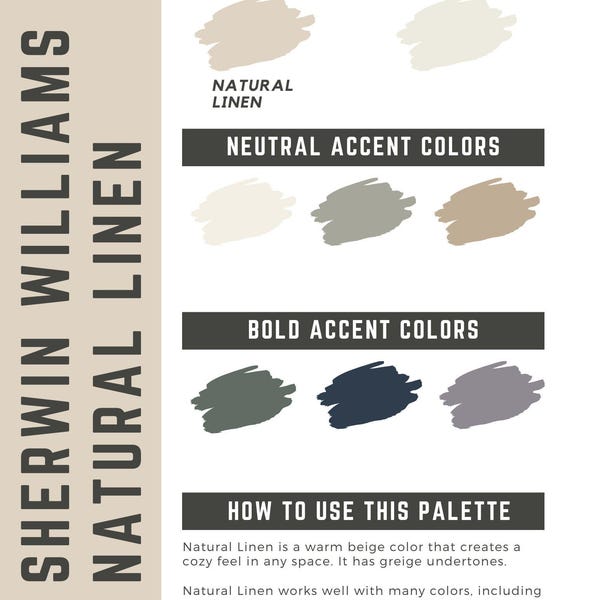 Natural Linen Color Palette - Etsy