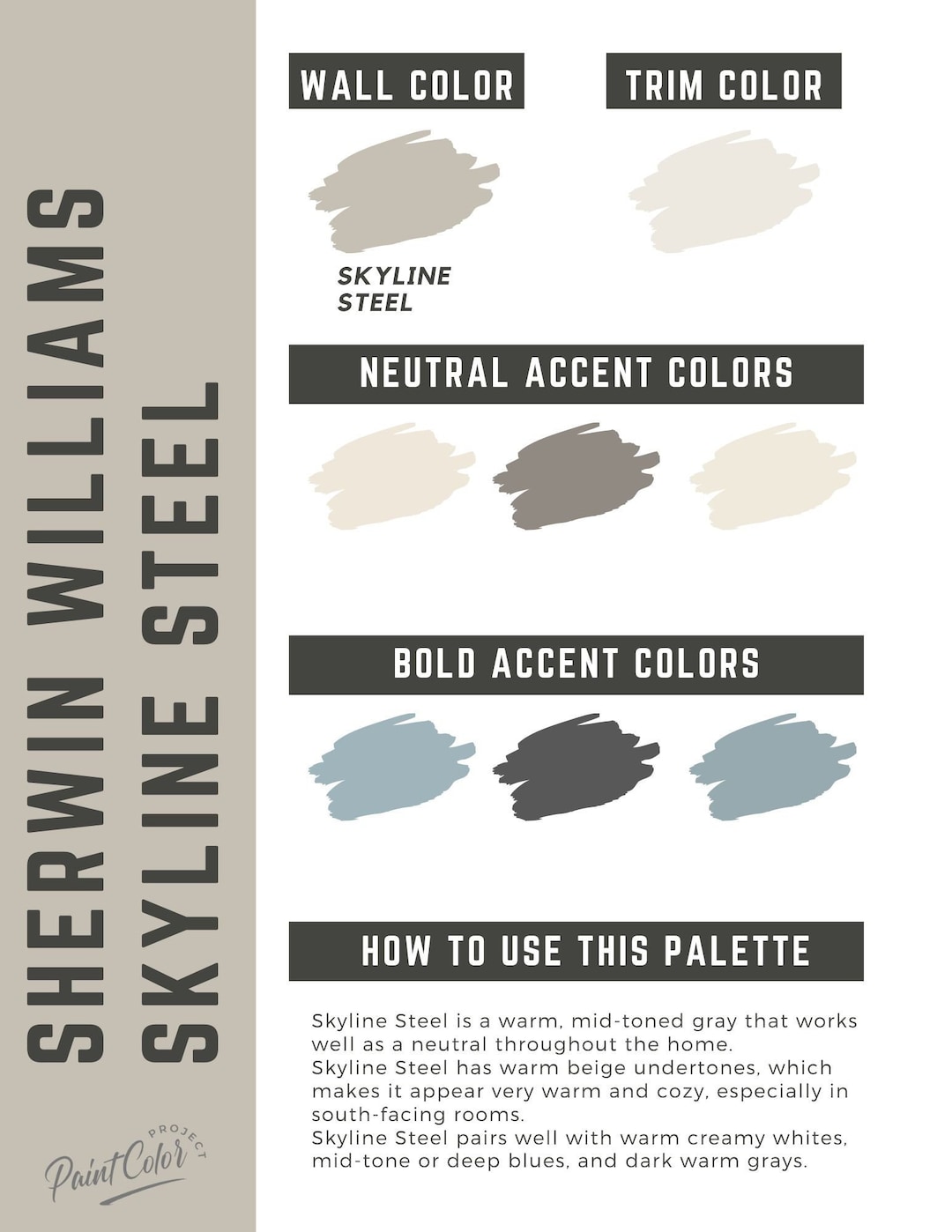 Skyline Steel Sherwin Williams Whole Home Color Palette - Interior ...