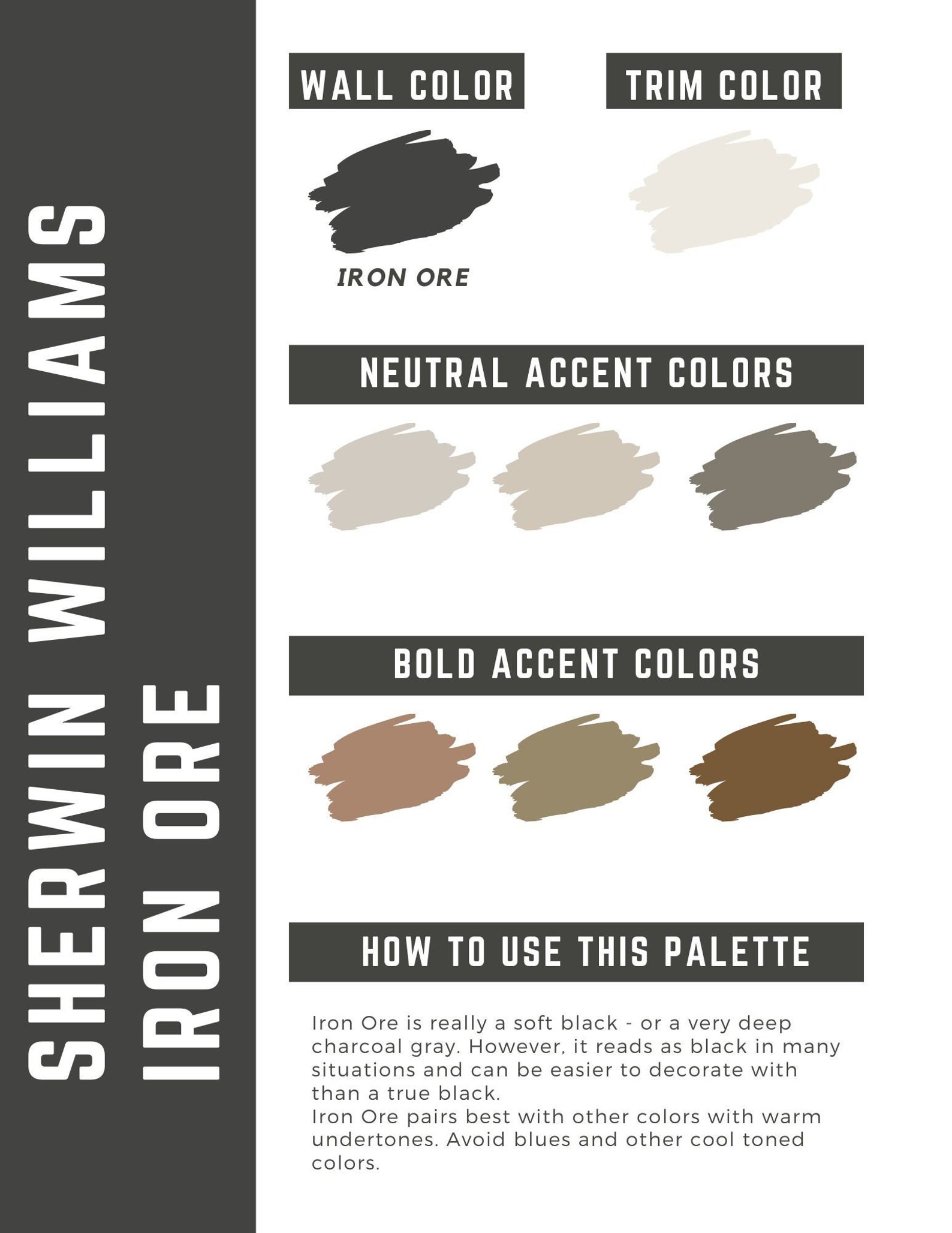 Iron Ore Sherwin Williams Whole Home Color Palette - Interior Paint ...