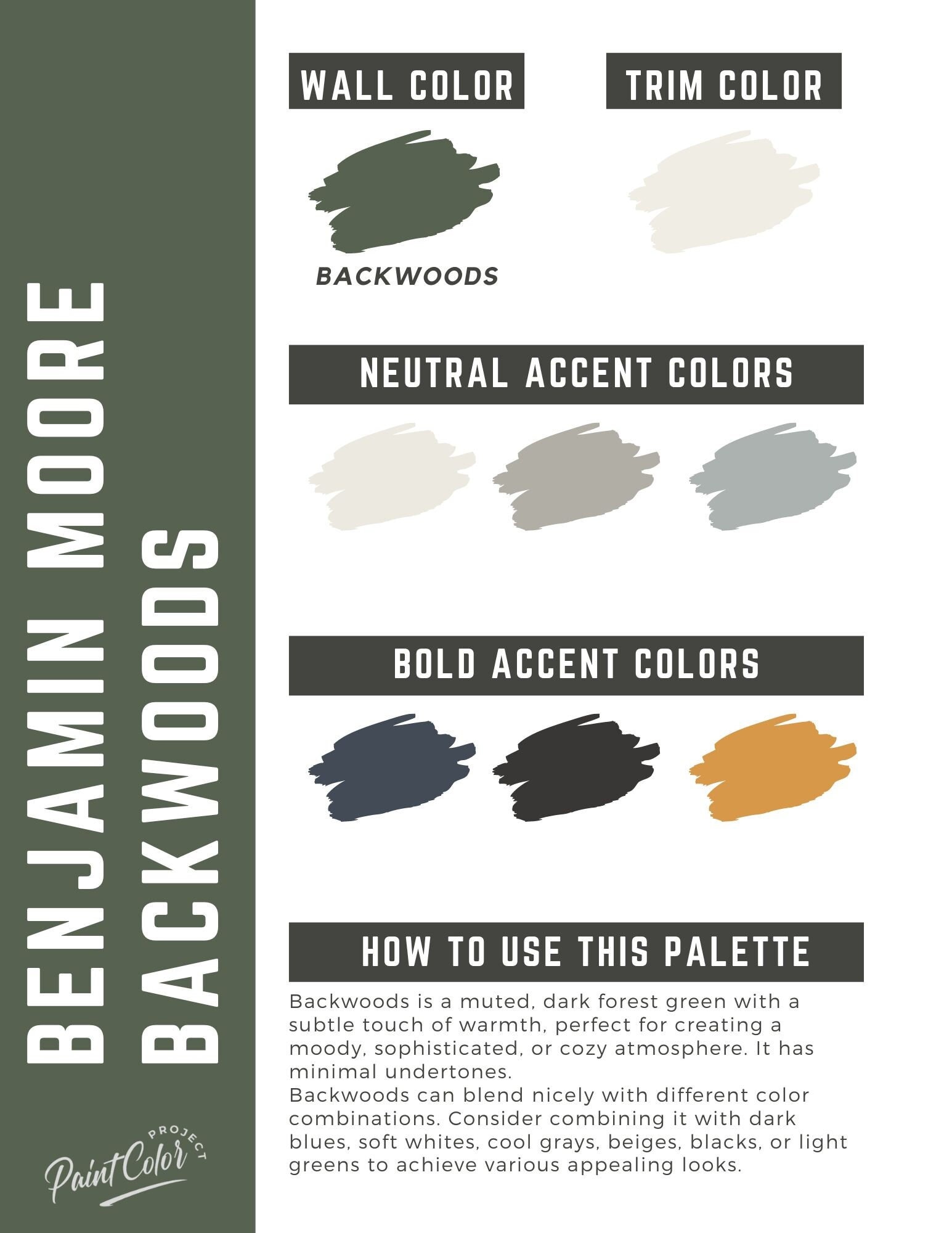 Backwoods Benjamin Moore Whole Home Color Palette - Interior Paint ...